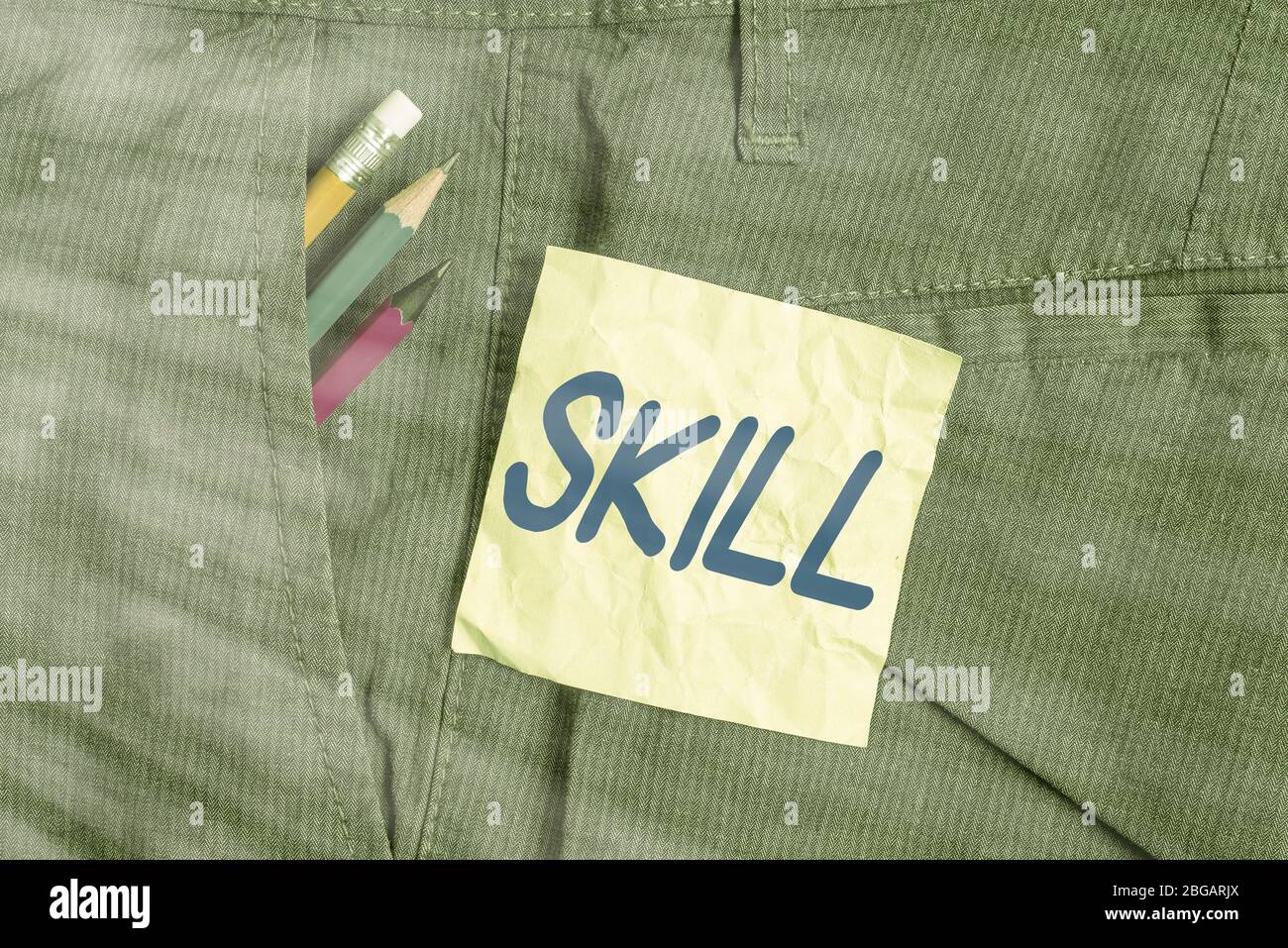 Conceptual hand writing showing Skill. Concept meaning ability to use ...