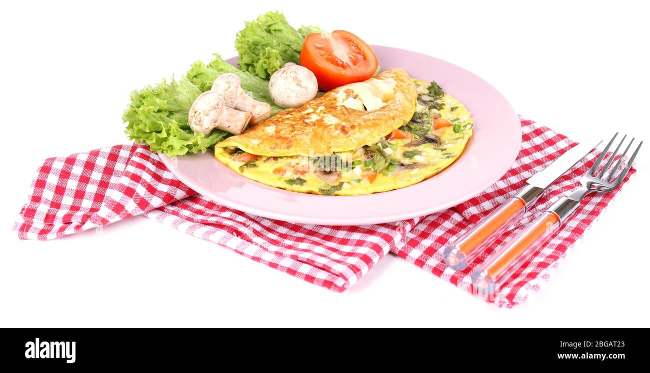 Folded omelette with knife hi-res stock photography and images - Alamy