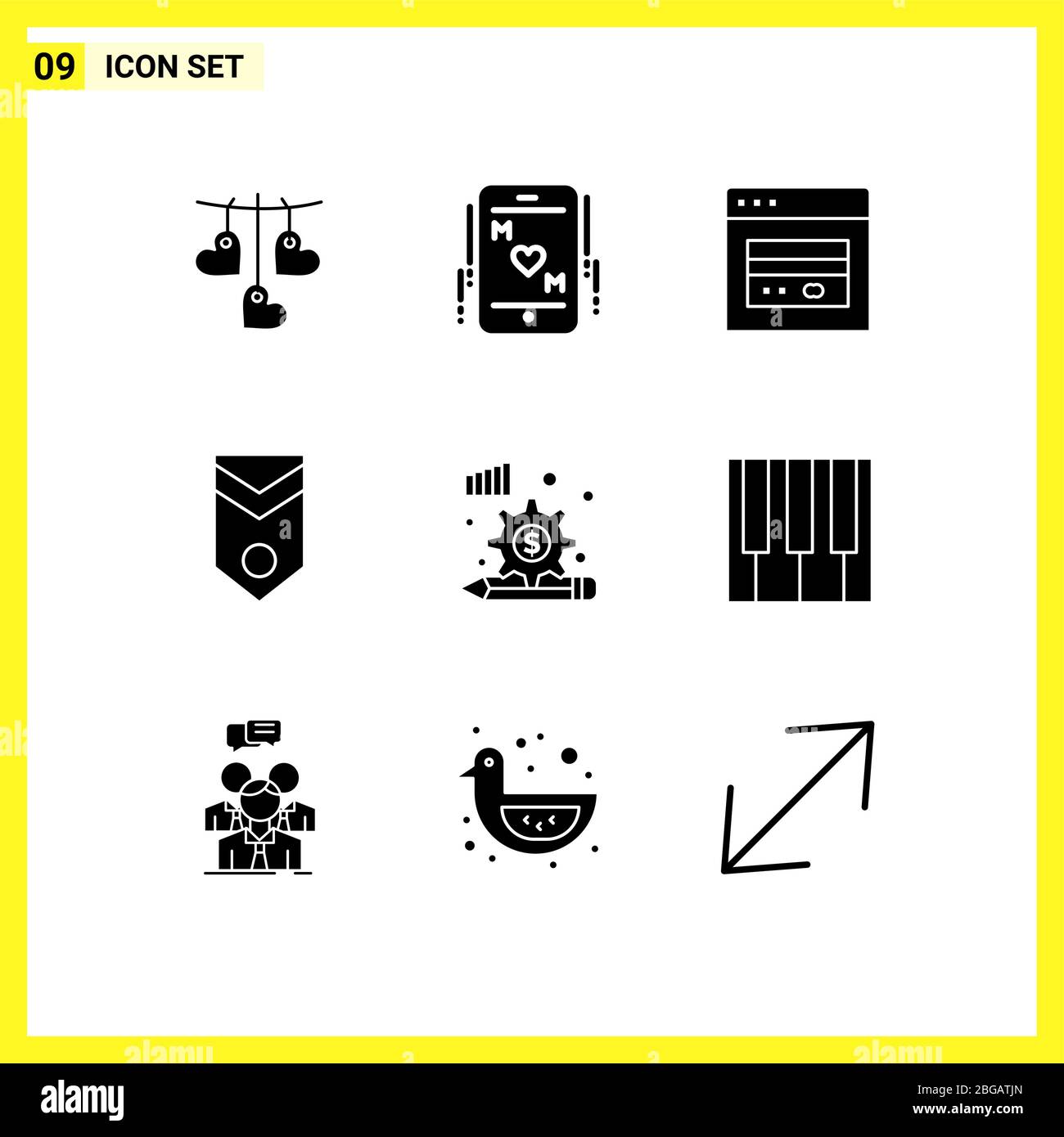 9 Creative Icons Modern Signs and Symbols of analysis process, rank ...