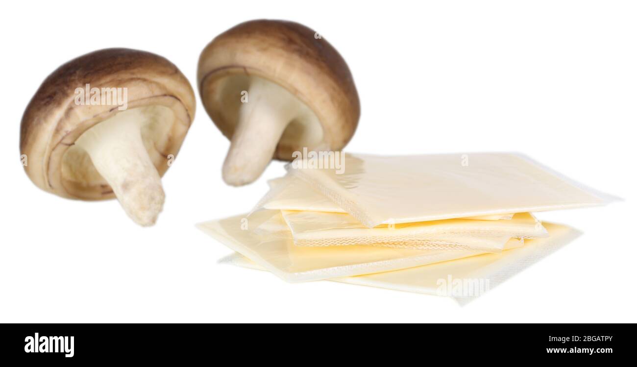 Cream cheese in packing isolated on white Stock Photo - Alamy