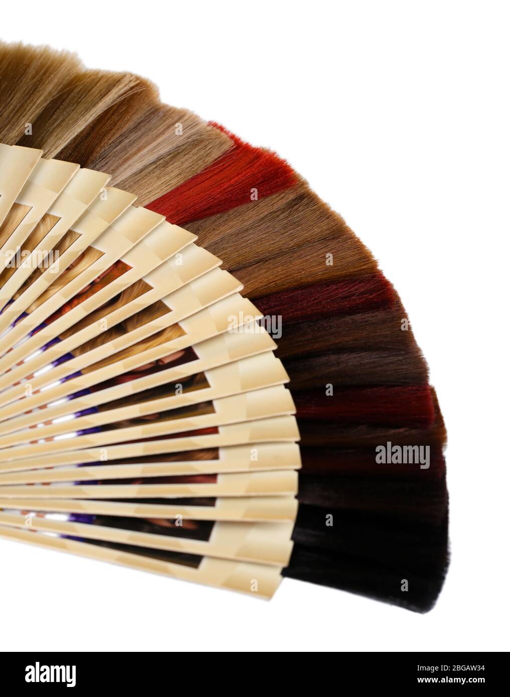 Hair samples of different colors, isolated on white Stock Photo - Alamy