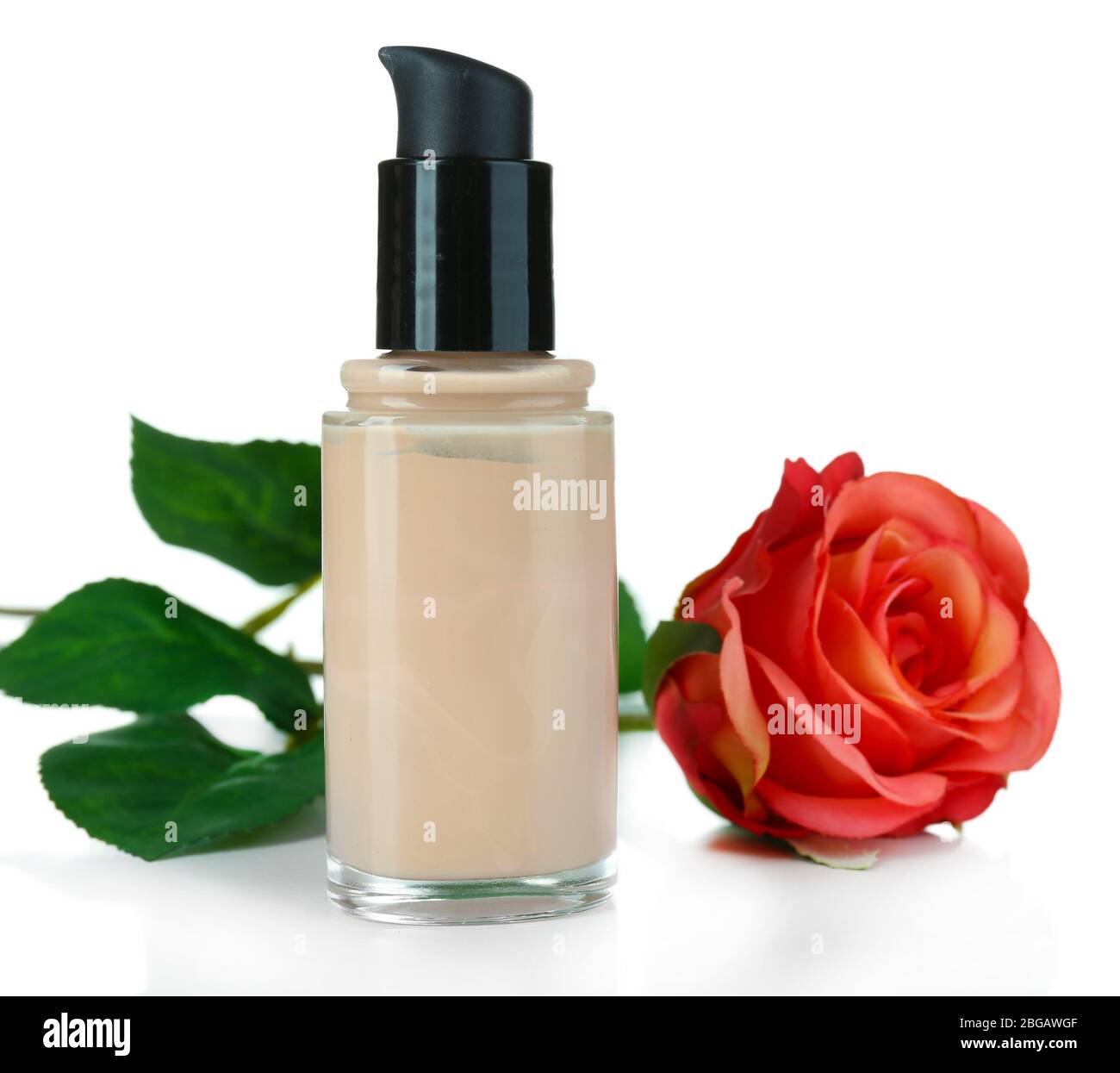 Foundation cream isolated on white Stock Photo - Alamy