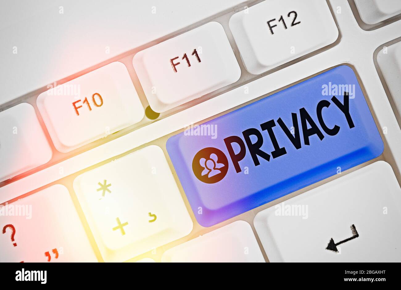 Conceptual hand writing showing Privacy. Concept meaning Right to keep ...