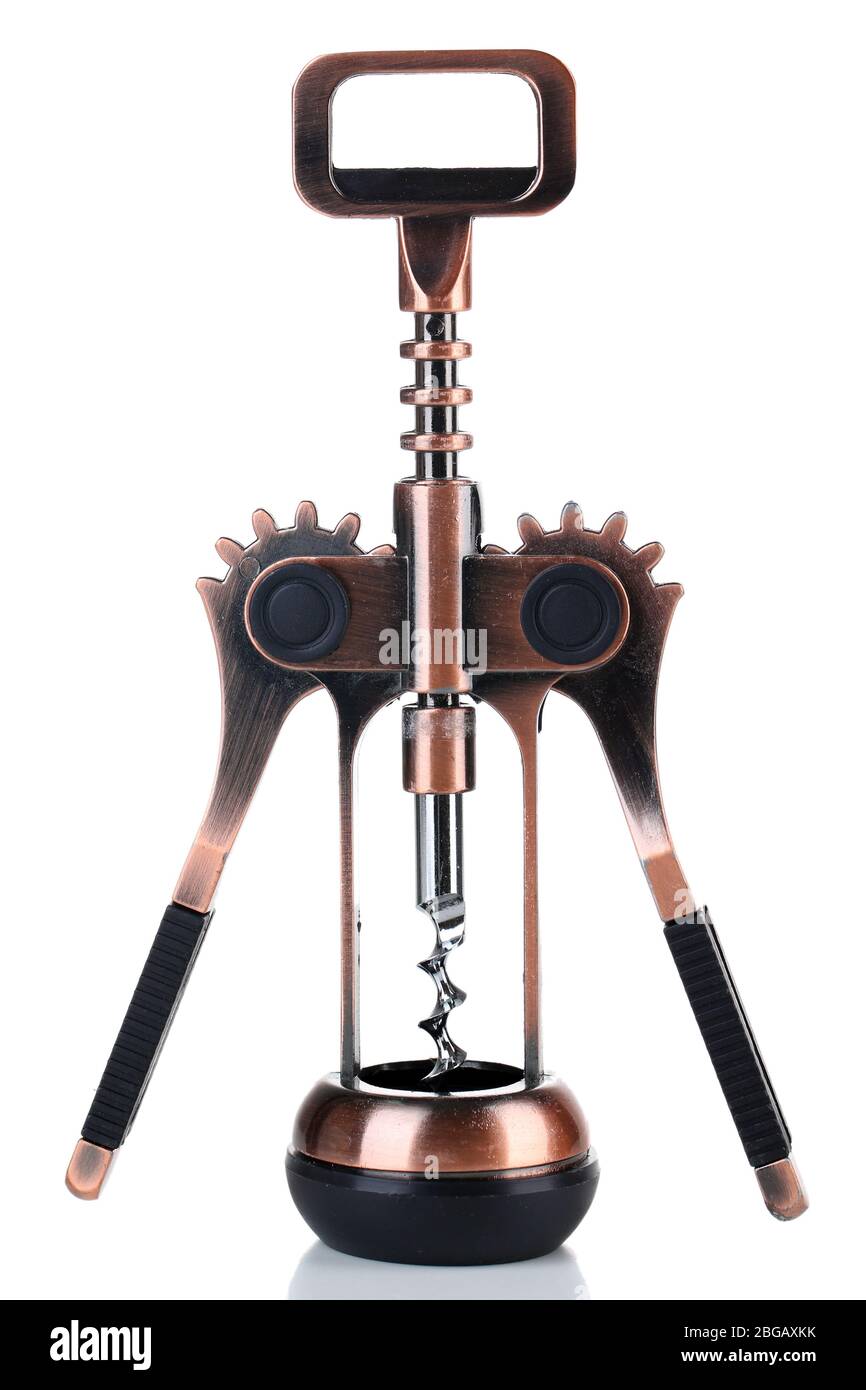 Corkscrew isolated on white Stock Photo - Alamy