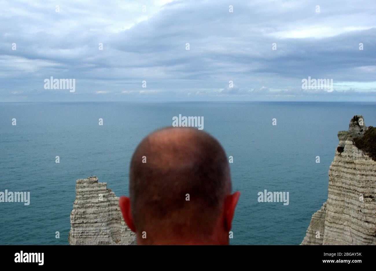 The back of a bald man Stock Photo - Alamy
