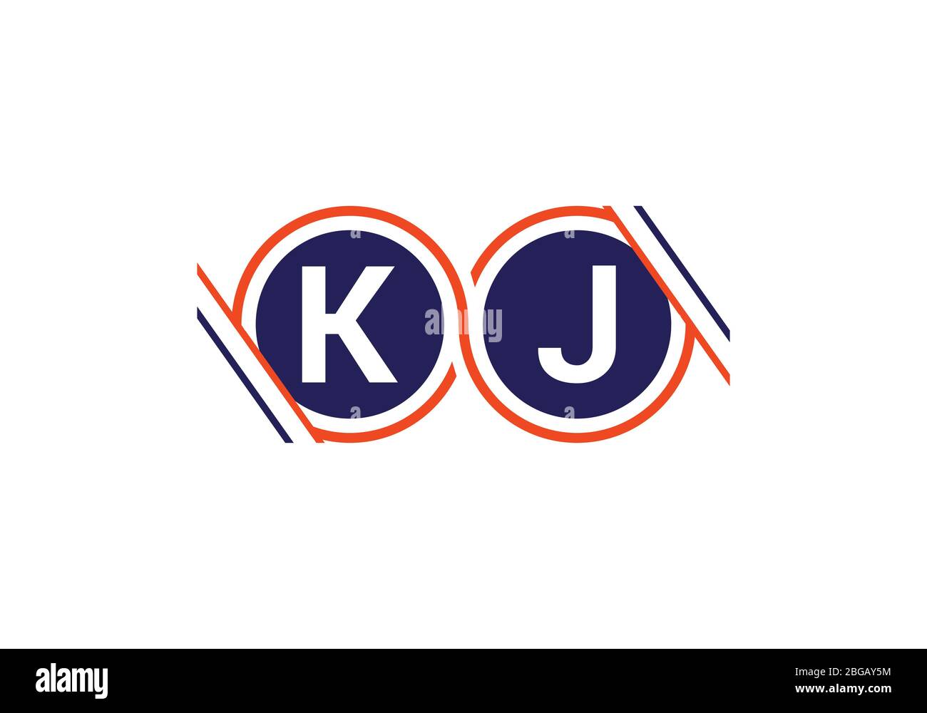 Initial Monogram Letter K J Logo Design Vector Template. KJ Letter Logo ...