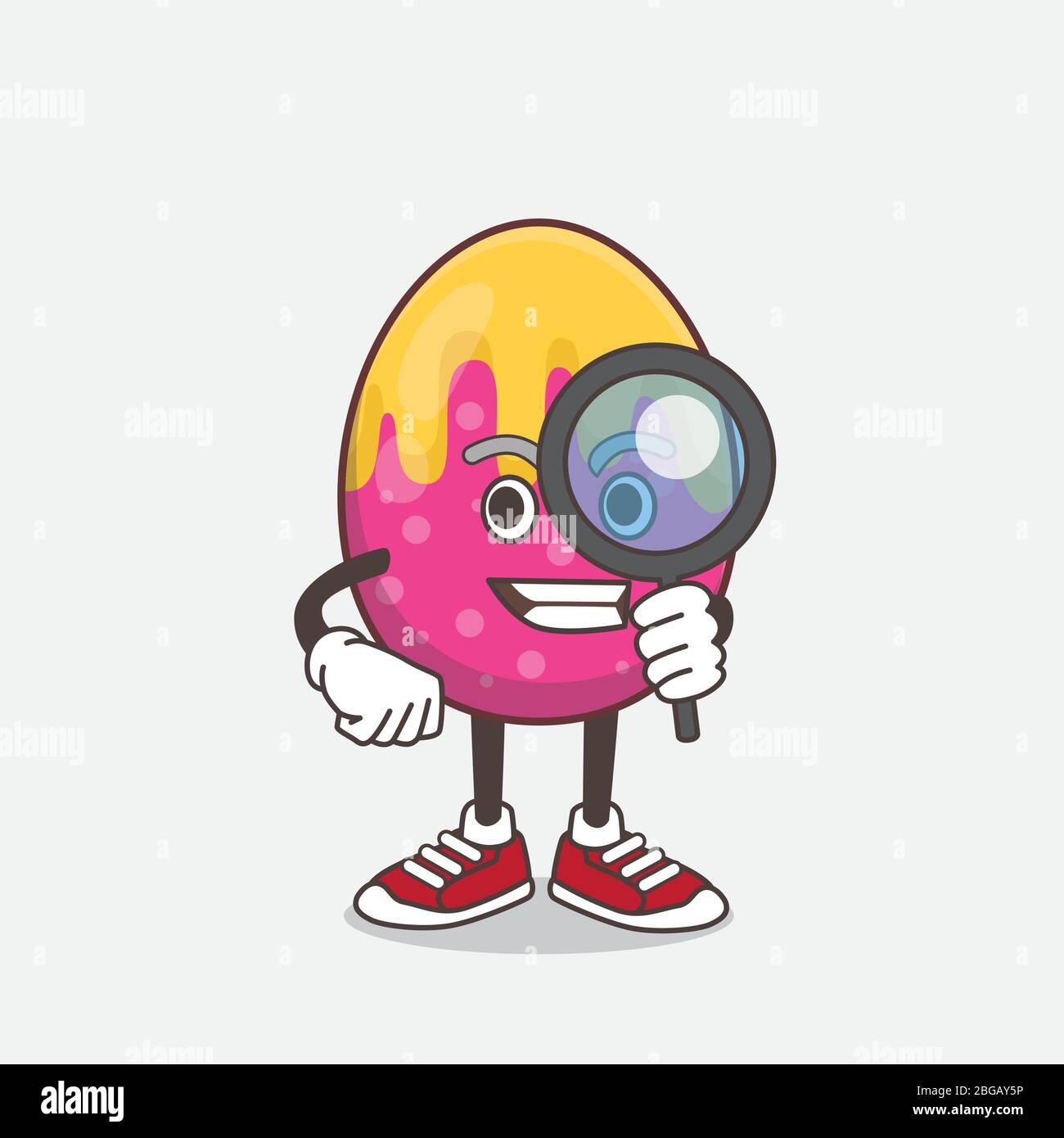 Illustration of Easter Egg Mascot Vector Character with Pose Stock ...