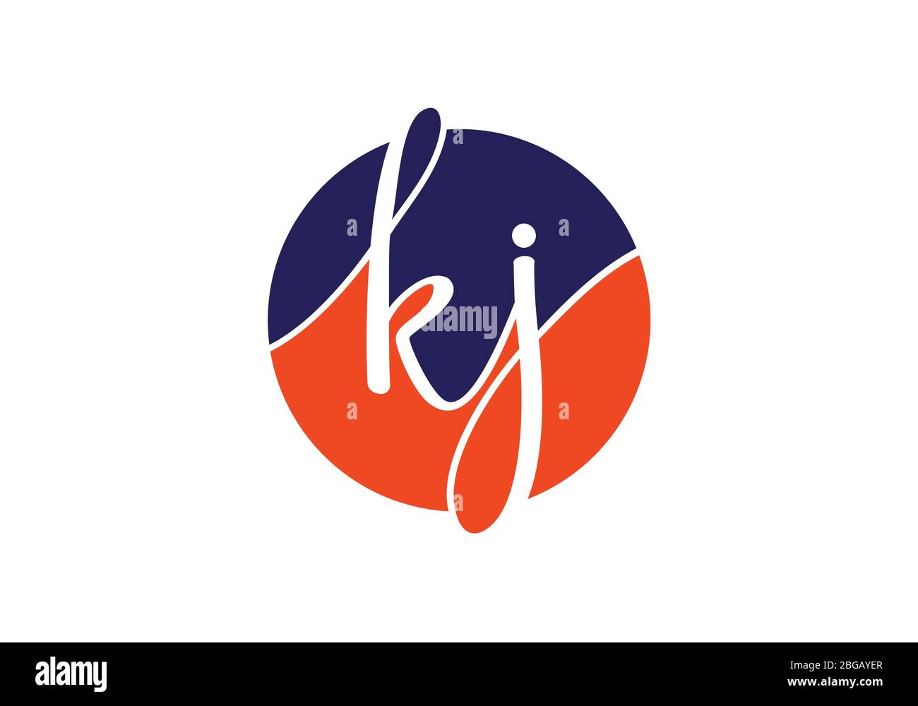 Initial Monogram Letter K J Logo Design Vector Template. KJ Letter Logo ...