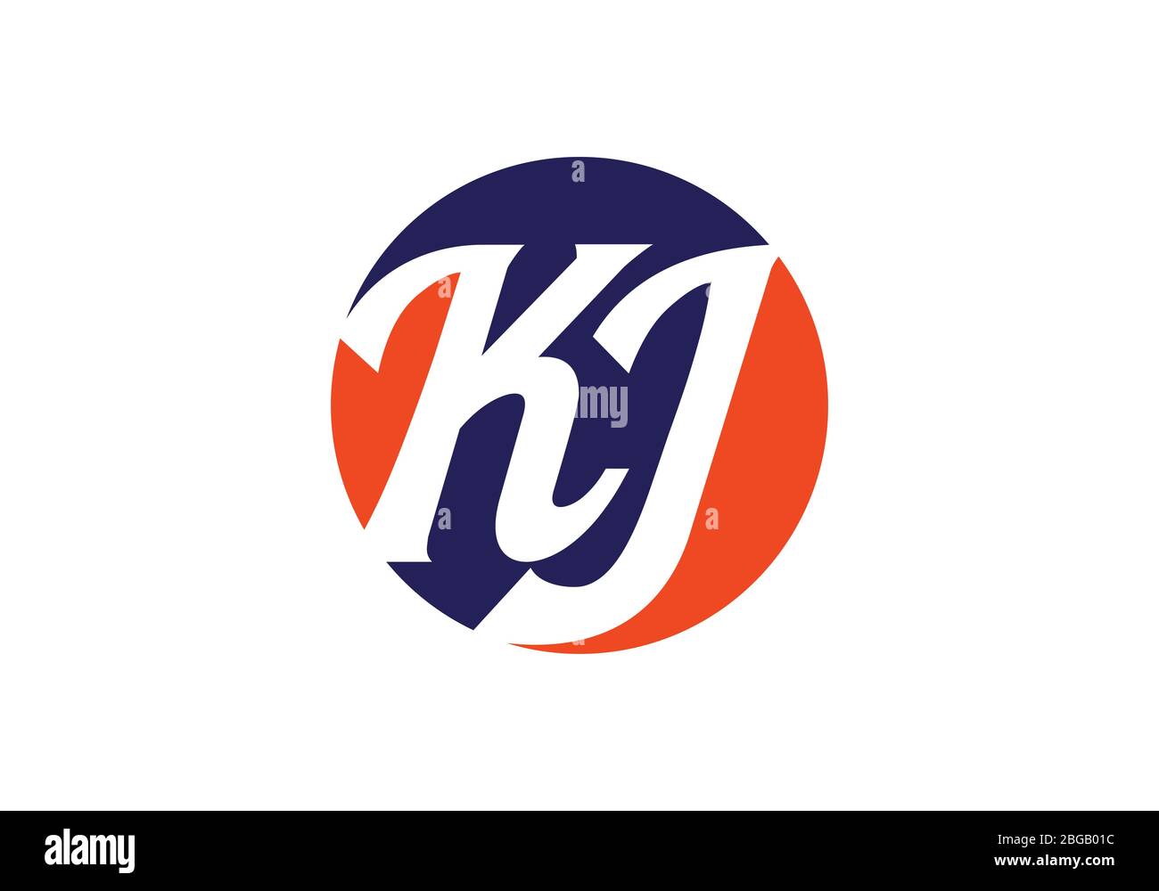 Initial Monogram Letter K J Logo Design Vector Template. KJ Letter Logo ...