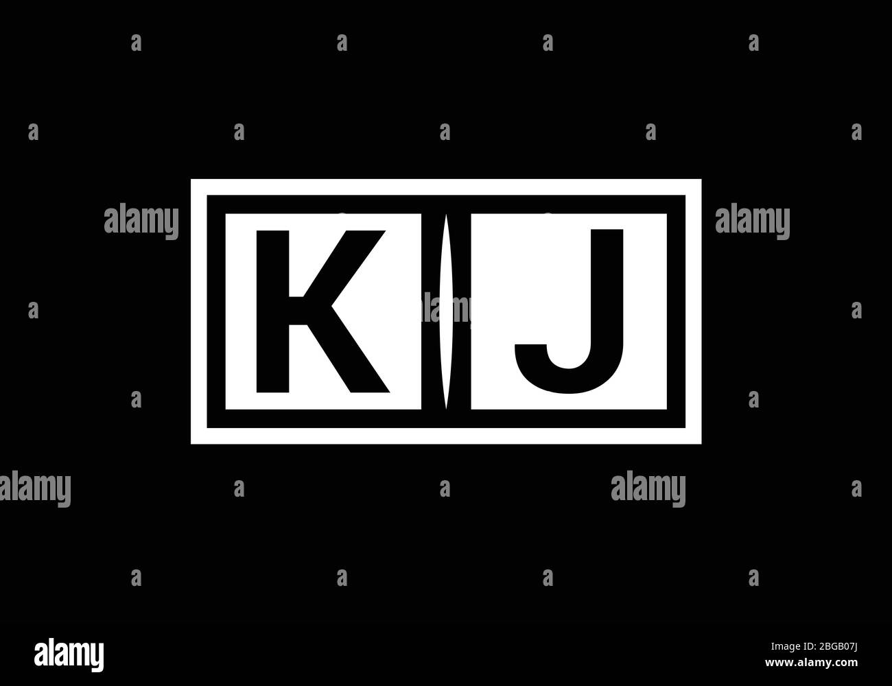 Initial Monogram Letter K J Logo Design Vector Template. KJ Letter Logo ...