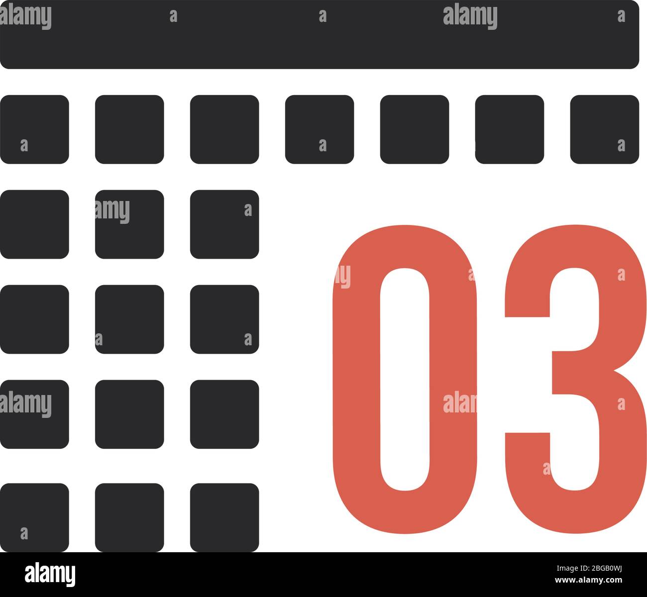 Month 3 March Calendar organizer icon. Stock Vector illustration ...