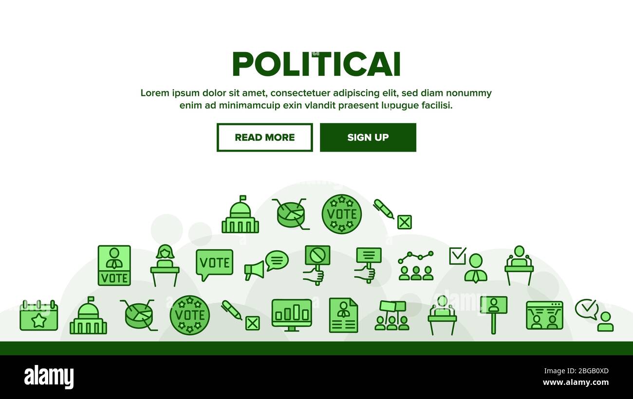 Political Election Landing Header Vector Stock Vector Image & Art - Alamy