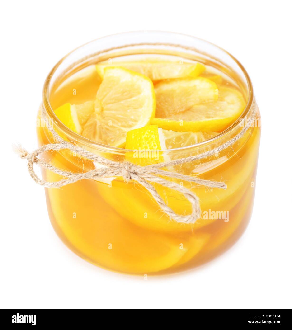 Tasty lemon jam isolated on white Stock Photo - Alamy