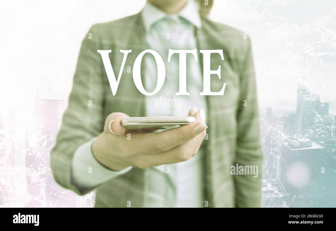 Conceptual hand writing showing Vote. Concept meaning Act of expressing ...