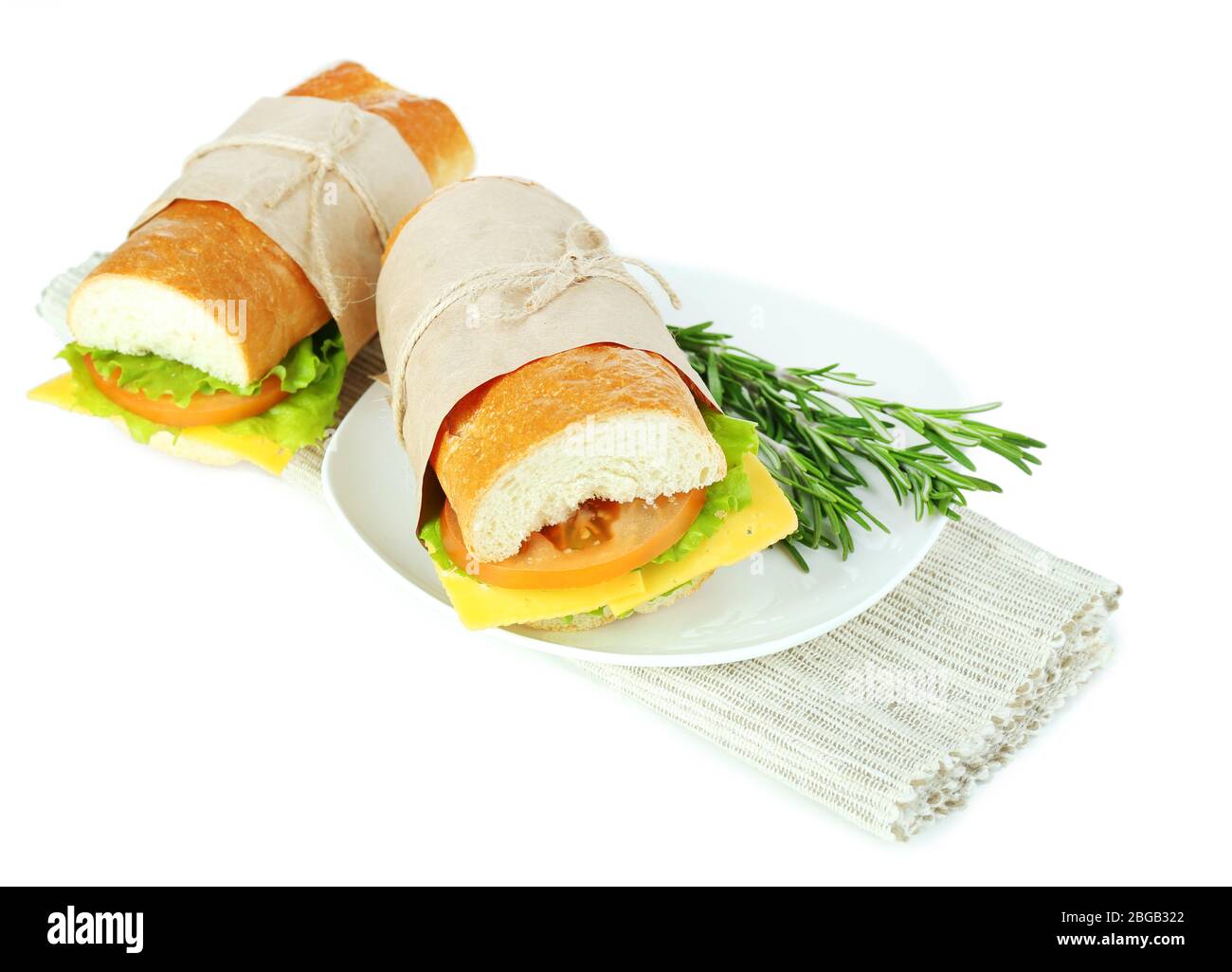 Fresh and tasty sandwich isolated on white Stock Photo - Alamy