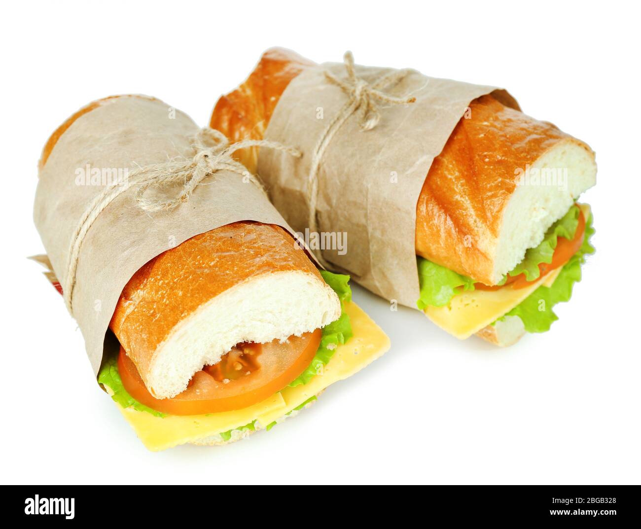 Fresh and tasty sandwich isolated on white Stock Photo - Alamy