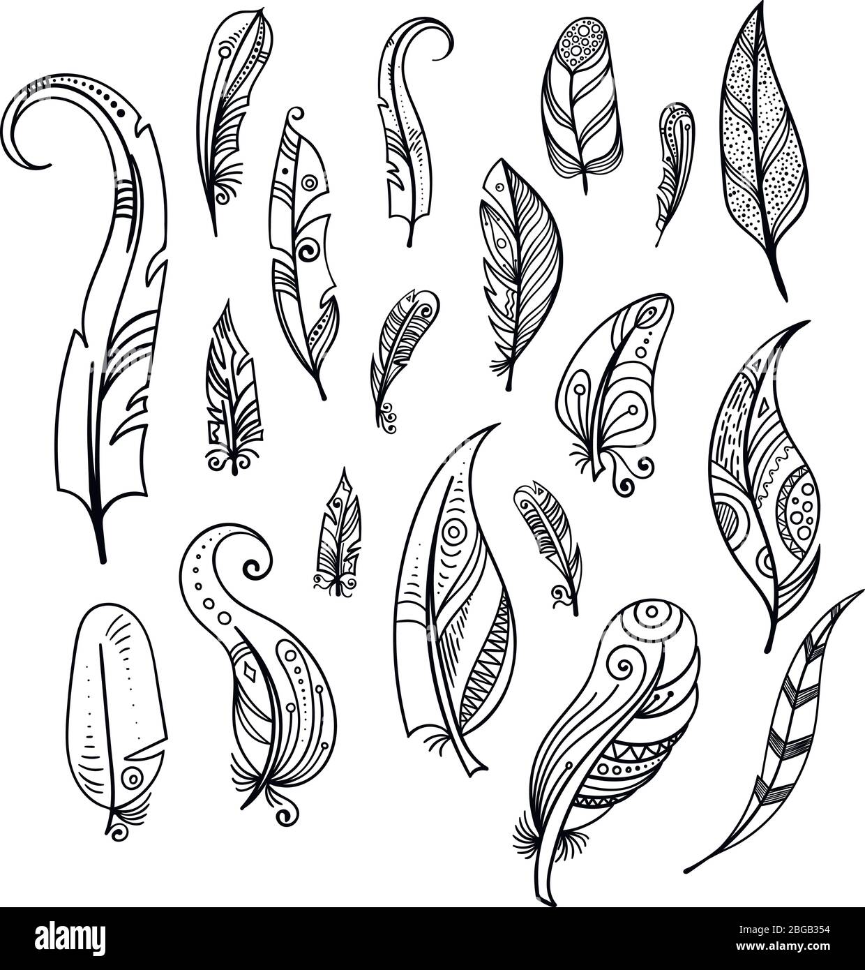 Drawing Of Apache Feather