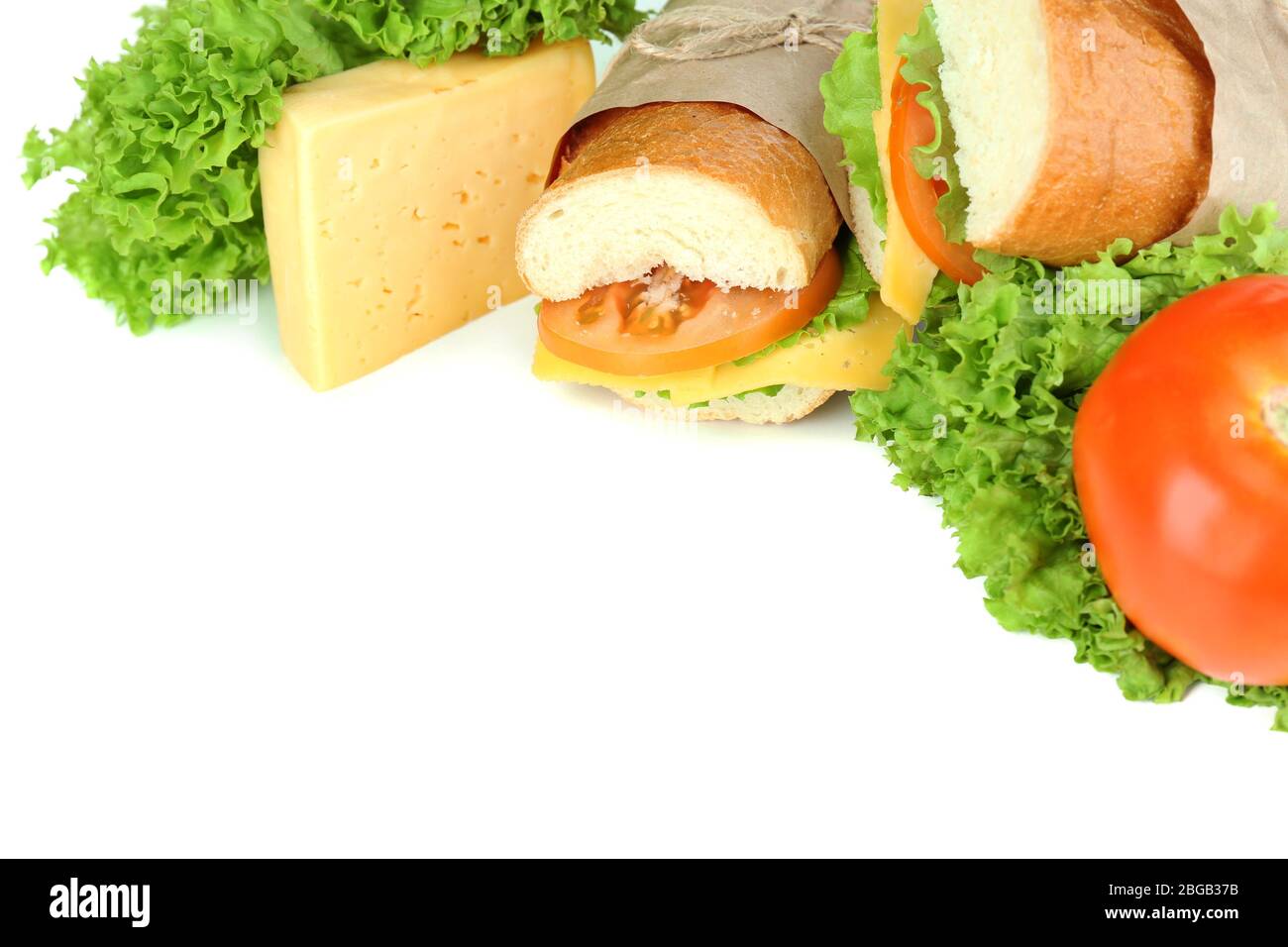 Fresh and tasty sandwich isolated on white Stock Photo - Alamy