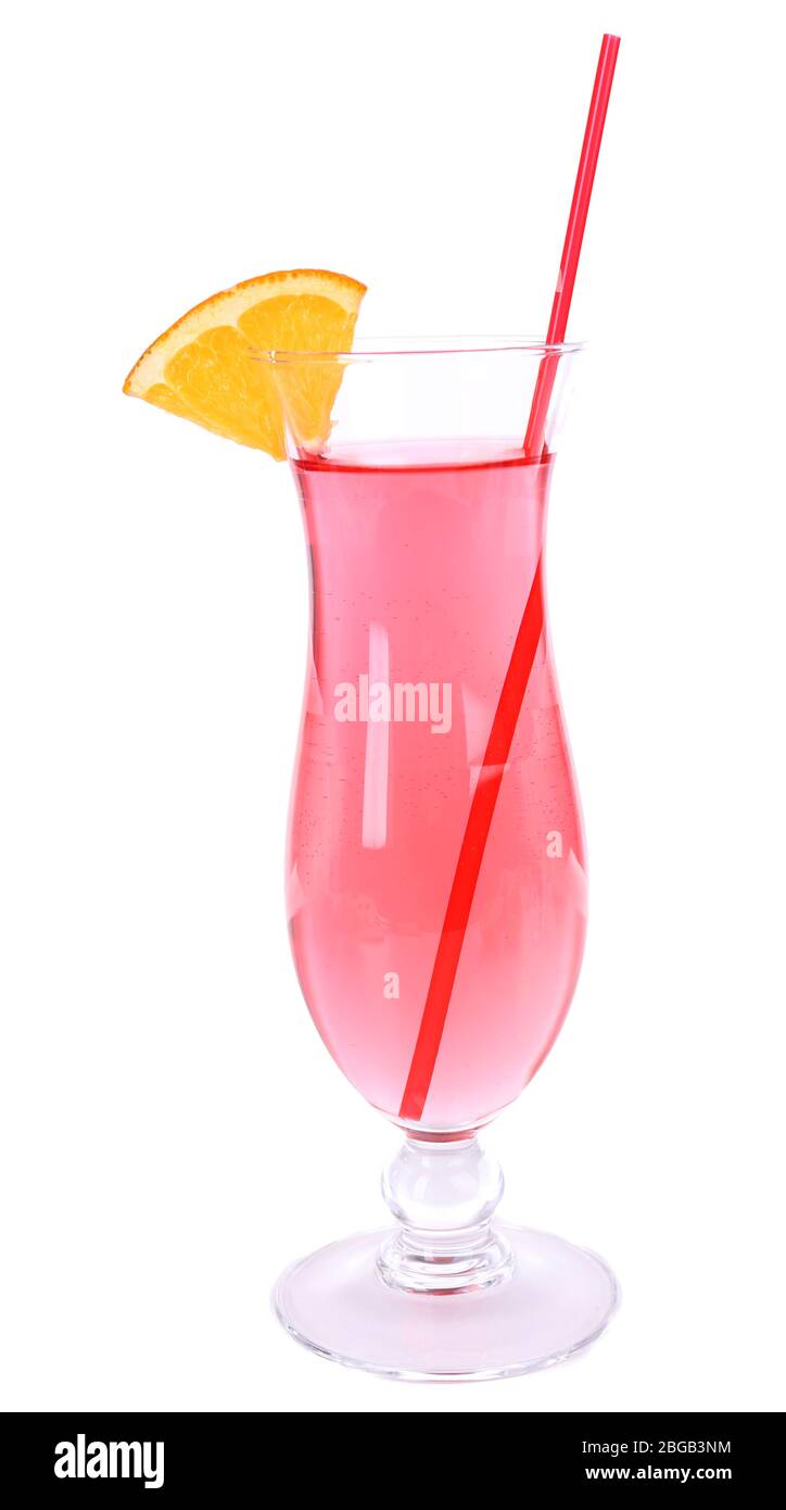 Glass of cocktail isolated on white Stock Photo - Alamy