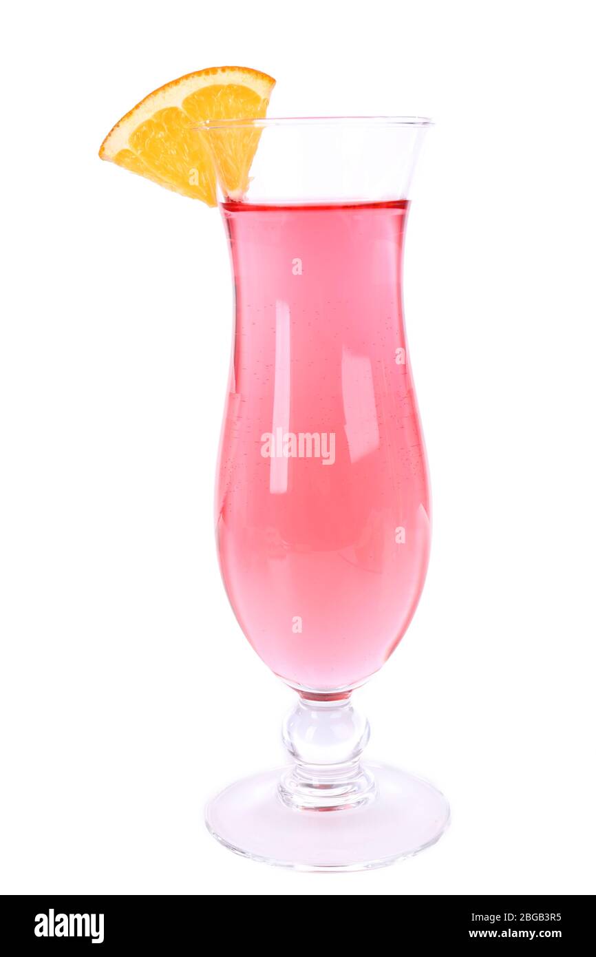 Glass of cocktail isolated on white Stock Photo - Alamy