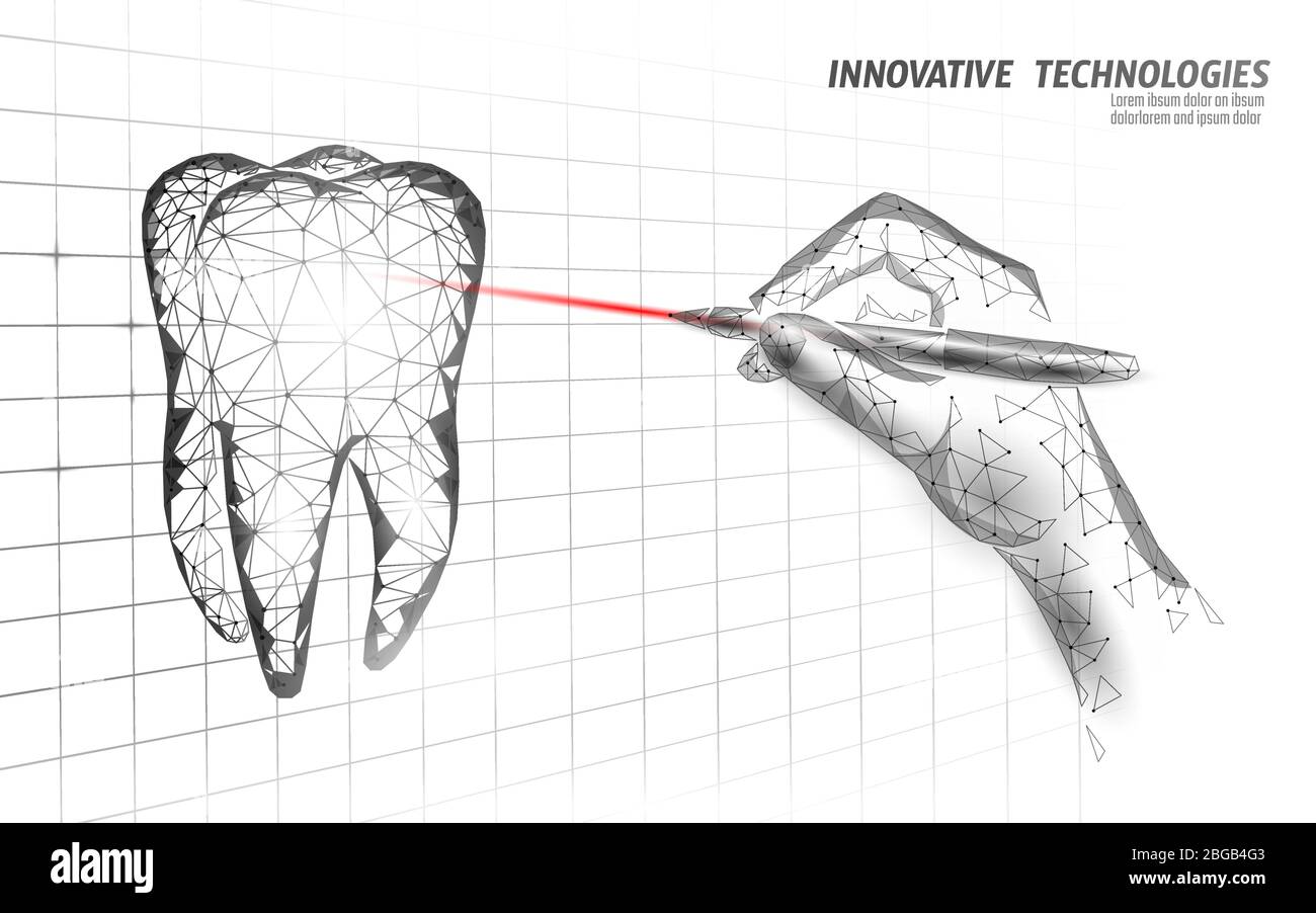 Medical healthy human tooth 3d. Medicine model low poly. Doctor online ...
