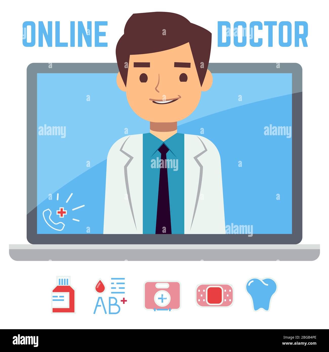 Hospital computer screen Stock Vector Images - Alamy