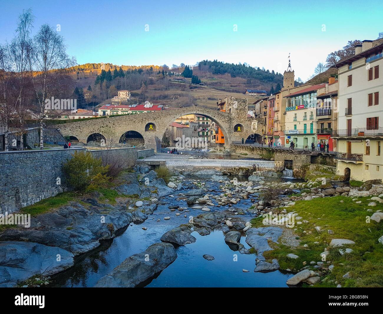 Medieval bridge in camprodon hi-res stock photography and images - Alamy