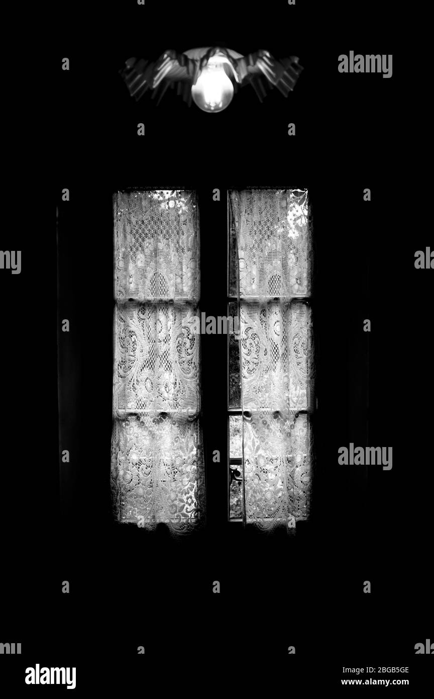 Window in room wooden Black and White Stock Photos & Images - Alamy