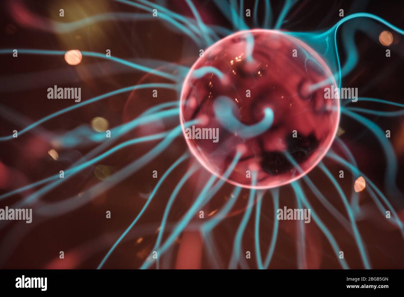 Close up of Plasma globe Stock Photo - Alamy