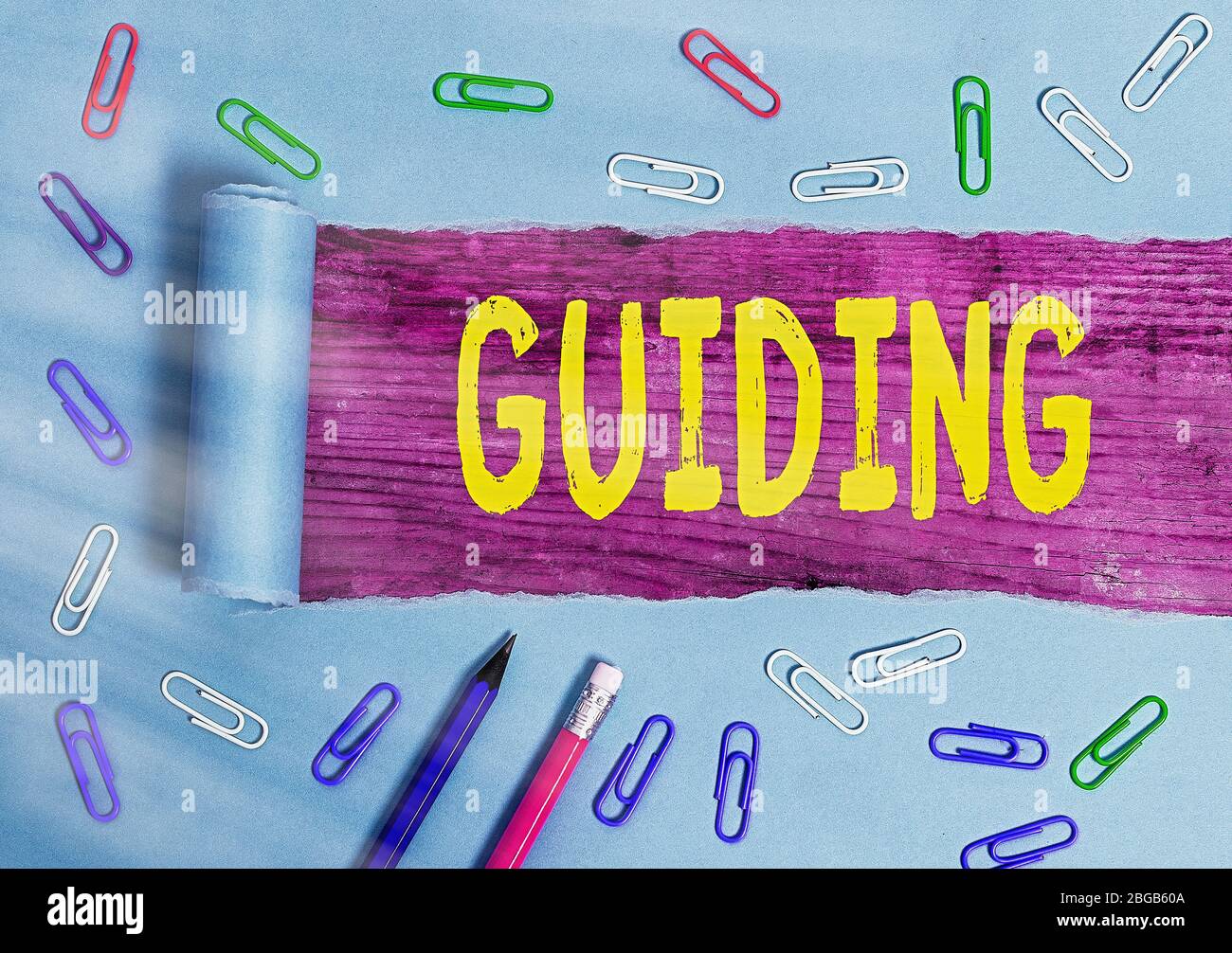 Text sign showing Guiding. Business photo text to show someone how to ...