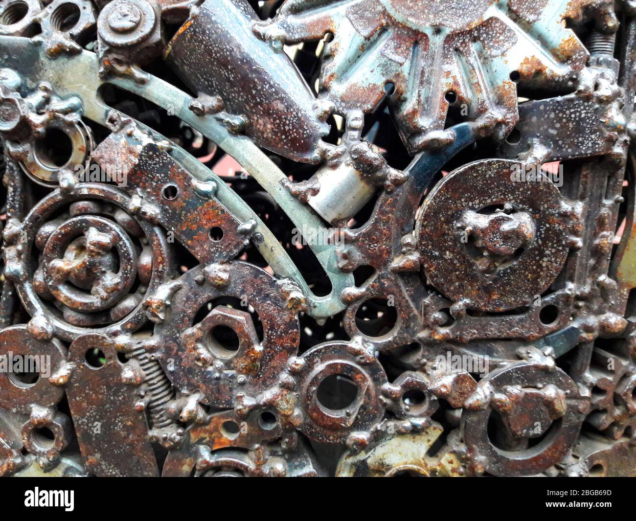 Old, worn, rough mechanical gears made of rusty metal. Design ...