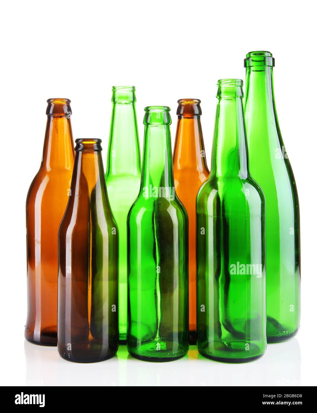 Glass bottles isolated on white Stock Photo - Alamy