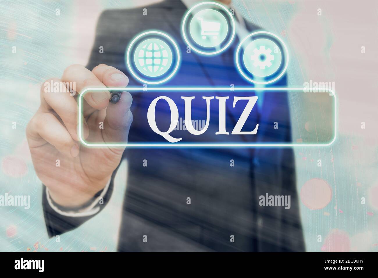 Writing note showing Quiz. Business concept for Brief informal test ...