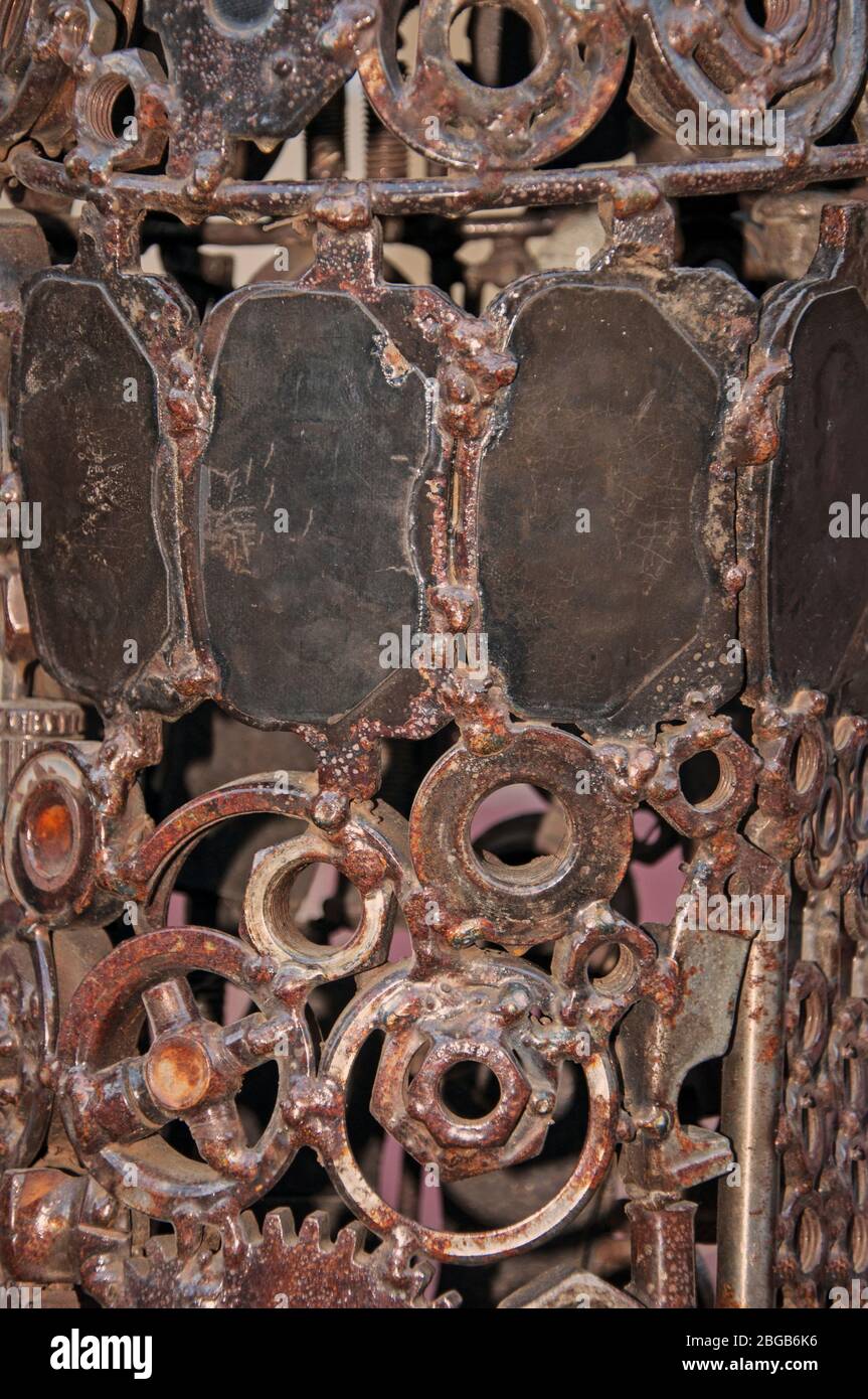 Old, worn, rough mechanical gears made of rusty metal. Design ...