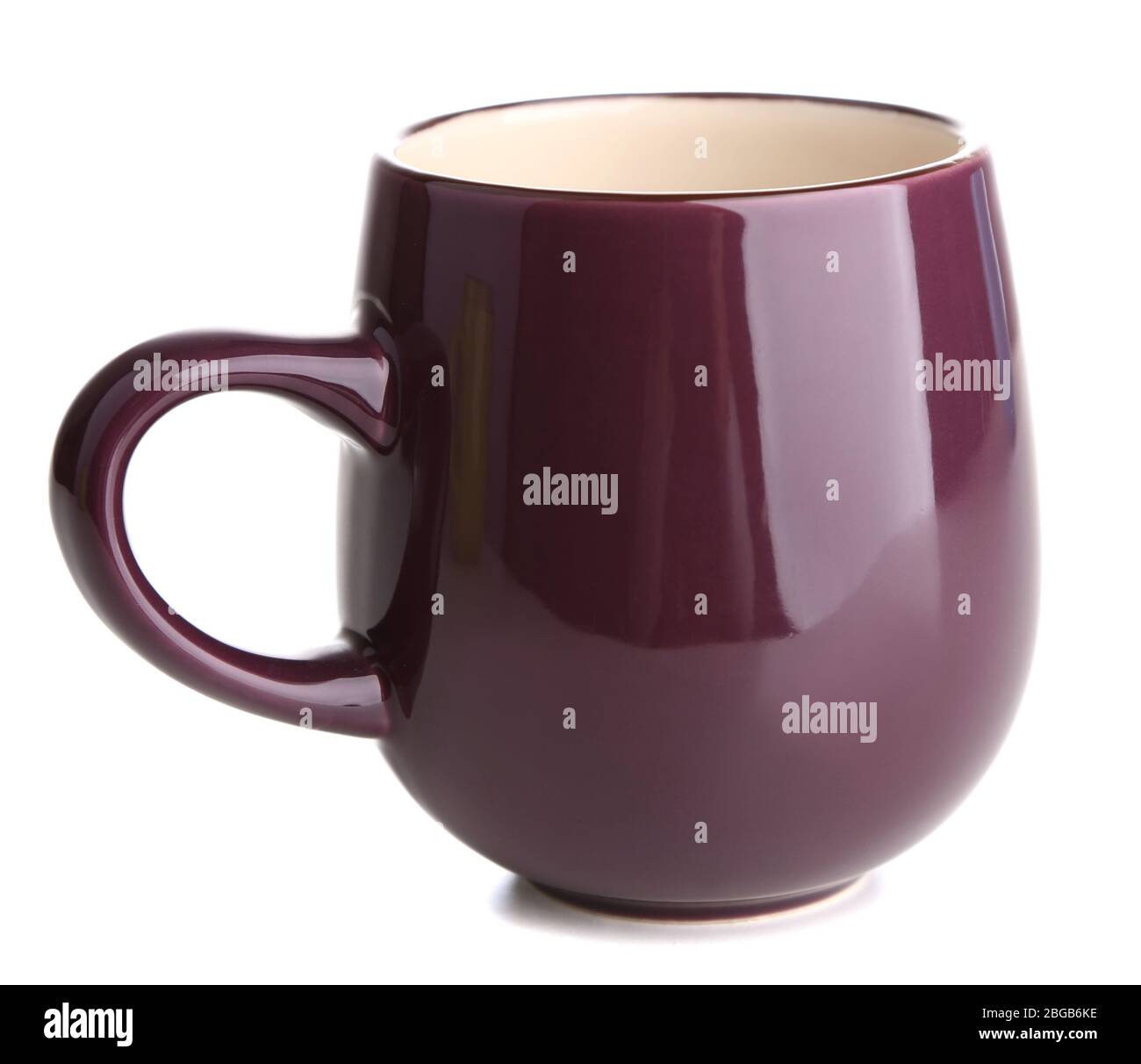 Brown cup isolated on white Stock Photo - Alamy