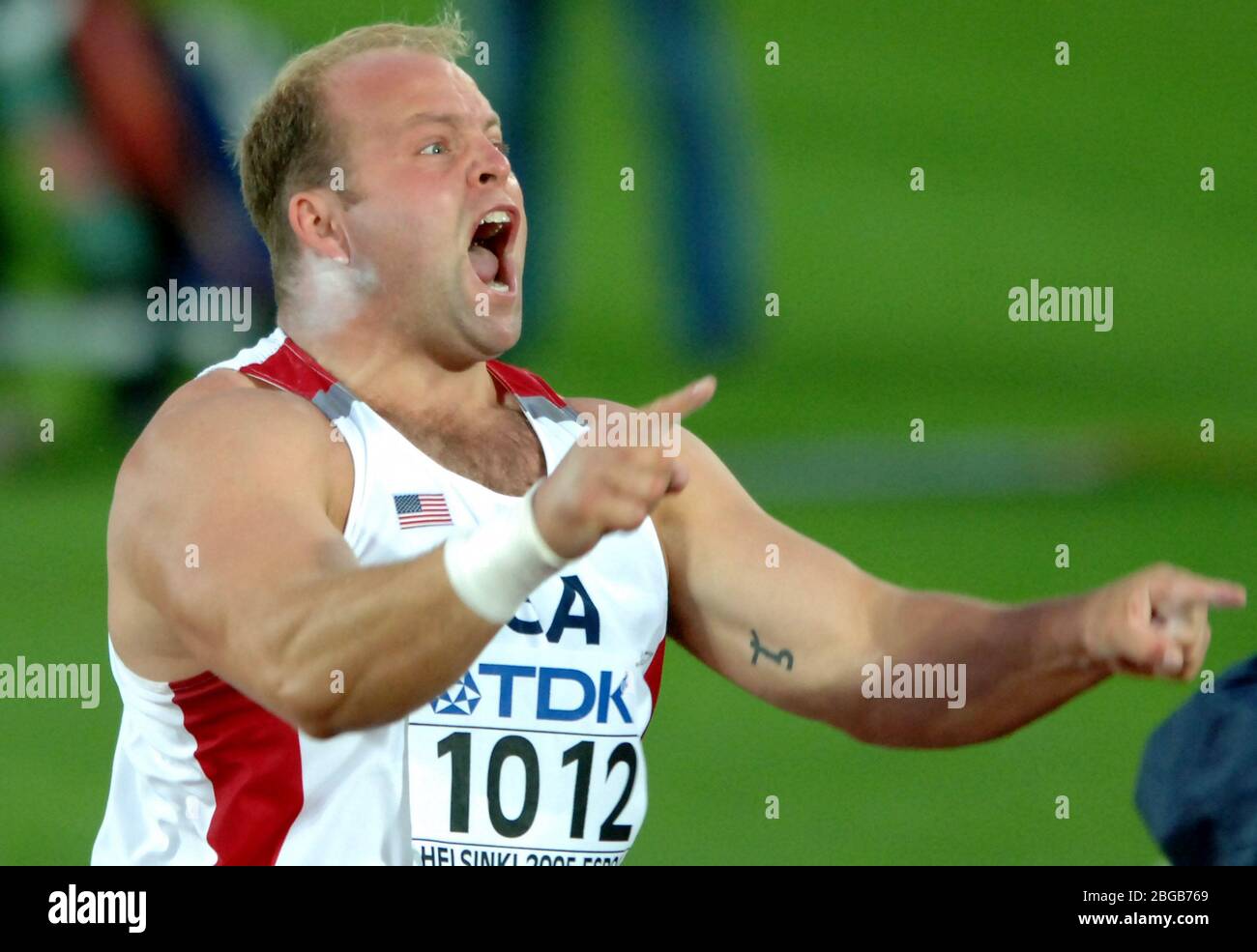 Helsinki, Finland. 06th Aug, 2005. Adam Nelson of the United States ...