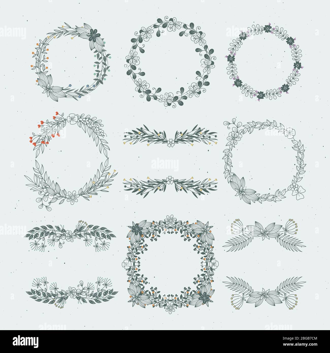 Decorative frame from branch hi-res stock photography and images - Alamy