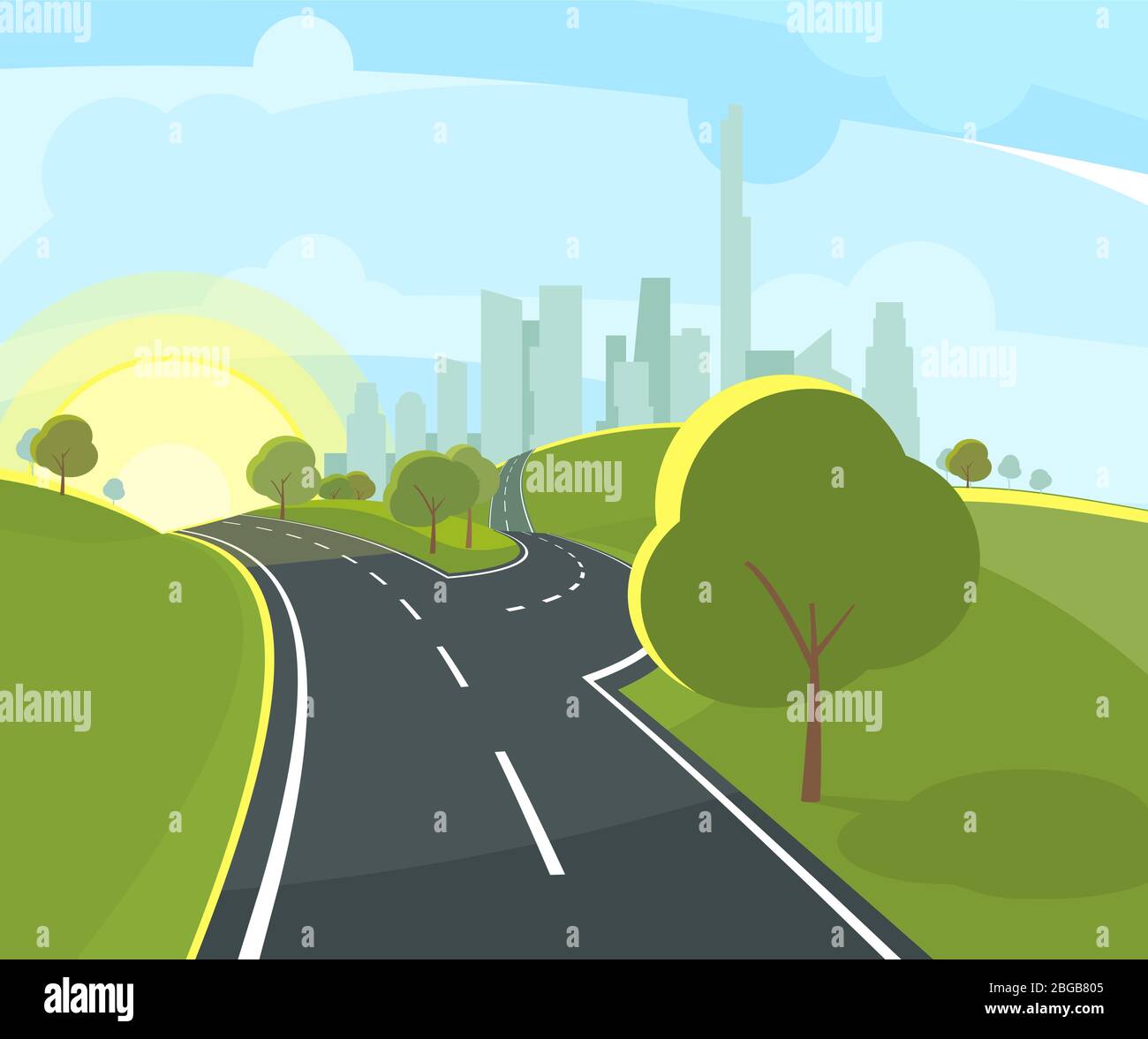 Sunlight sunshine urban environment Stock Vector Images - Alamy