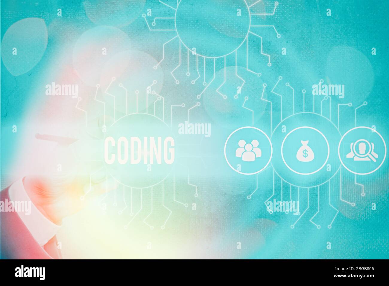 Conceptual Hand Writing Showing Coding Concept Meaning Assigning Code To Something For