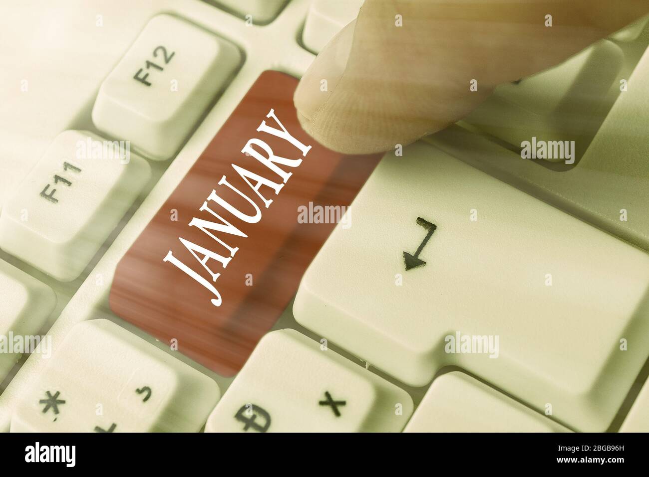Word writing text January. Business photo showcasing first month of the ...