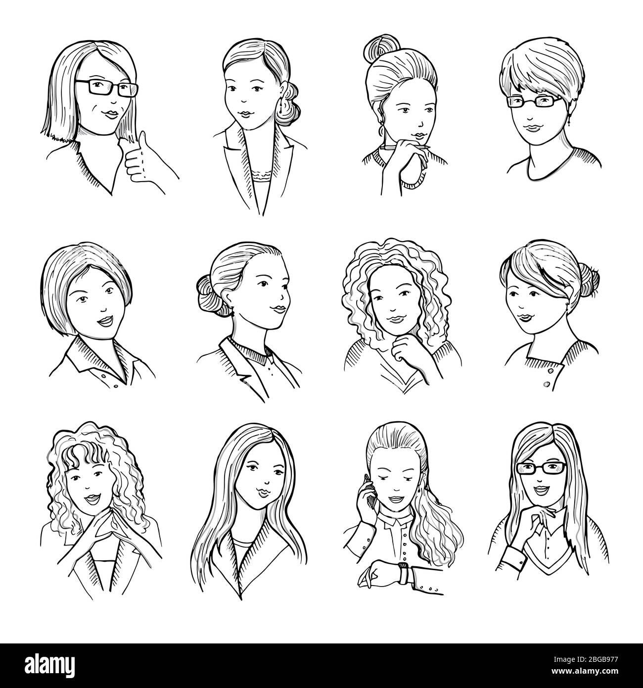 Emotions Draw Faces In Women