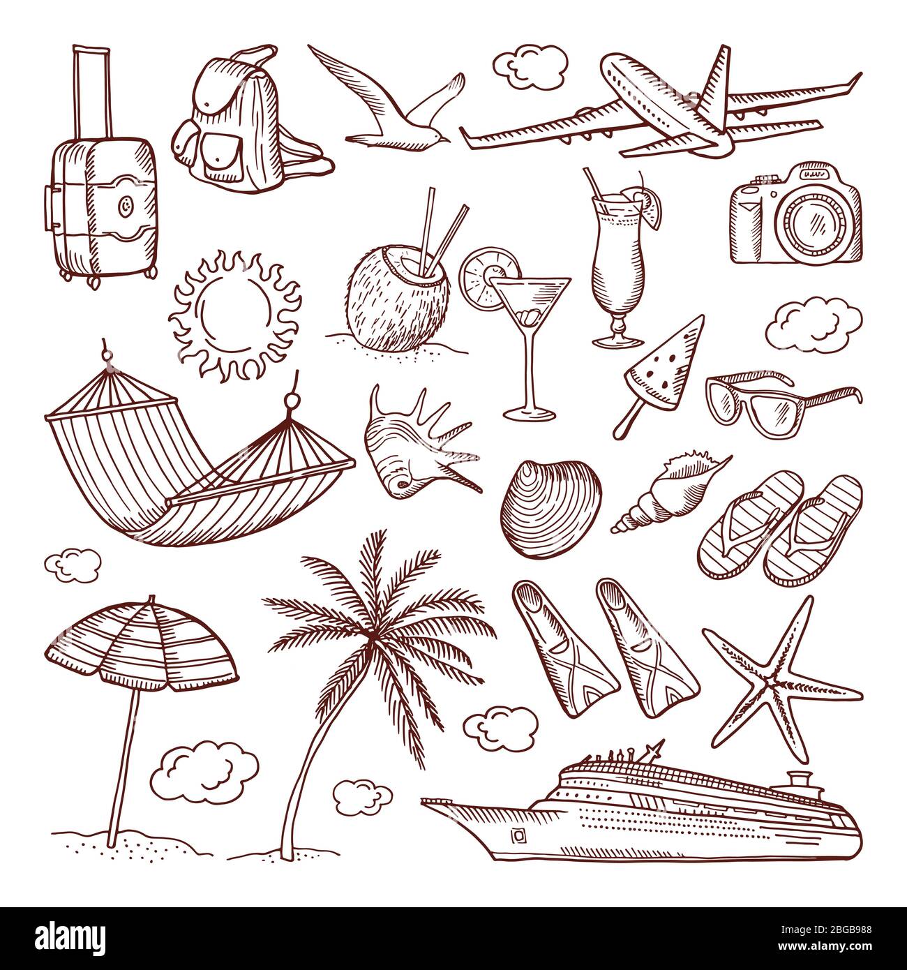 Set airplane in hand Stock Vector Images - Alamy