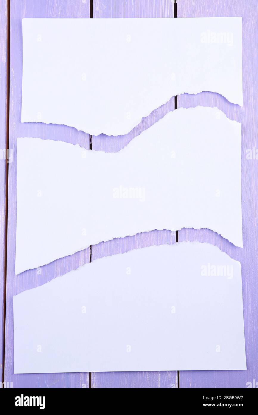 Ripped paper three pieces hi-res stock photography and images - Alamy