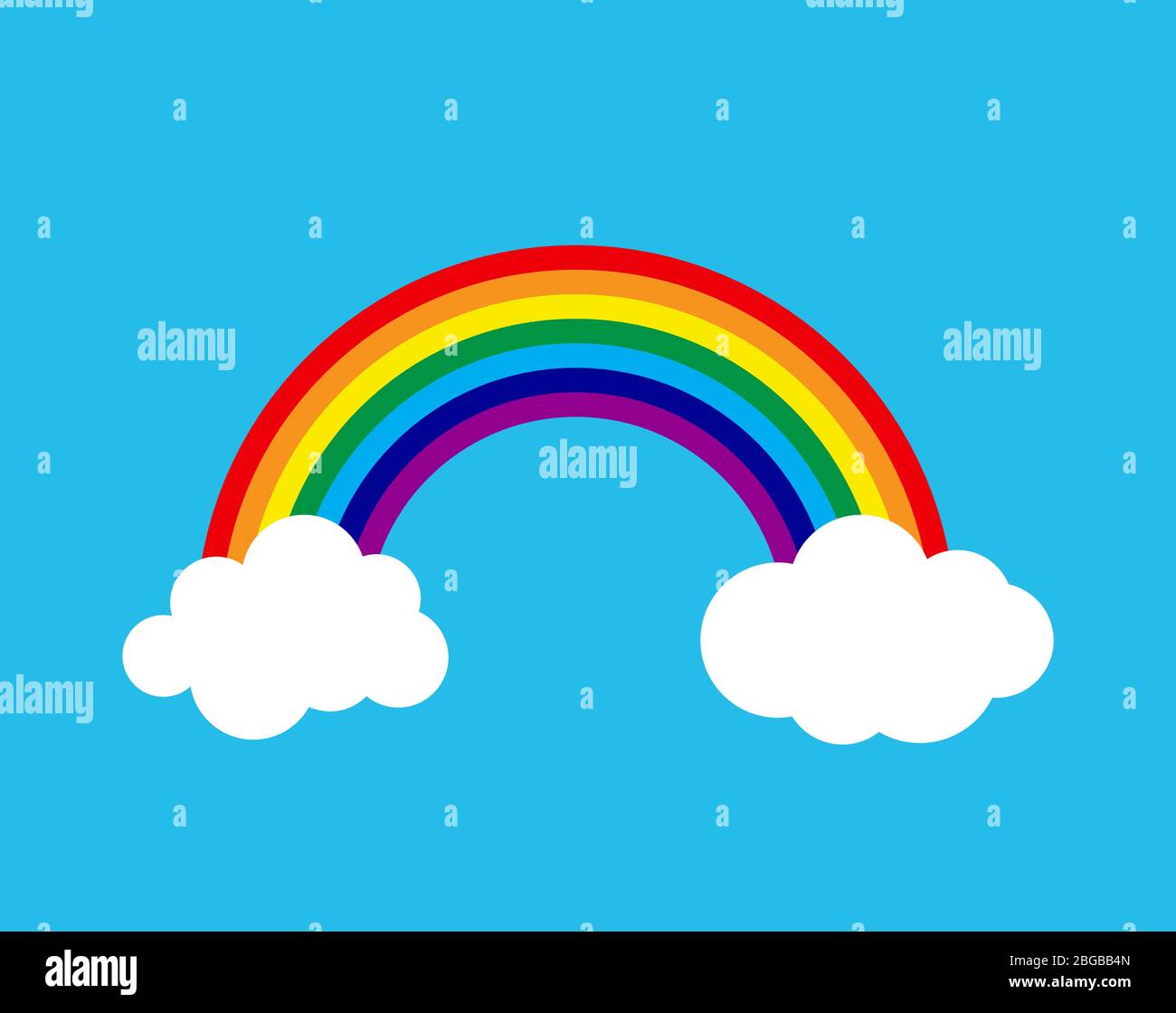 Rainbow and Cloud Icon. Vector Illustration Stock Vector Image & Art ...