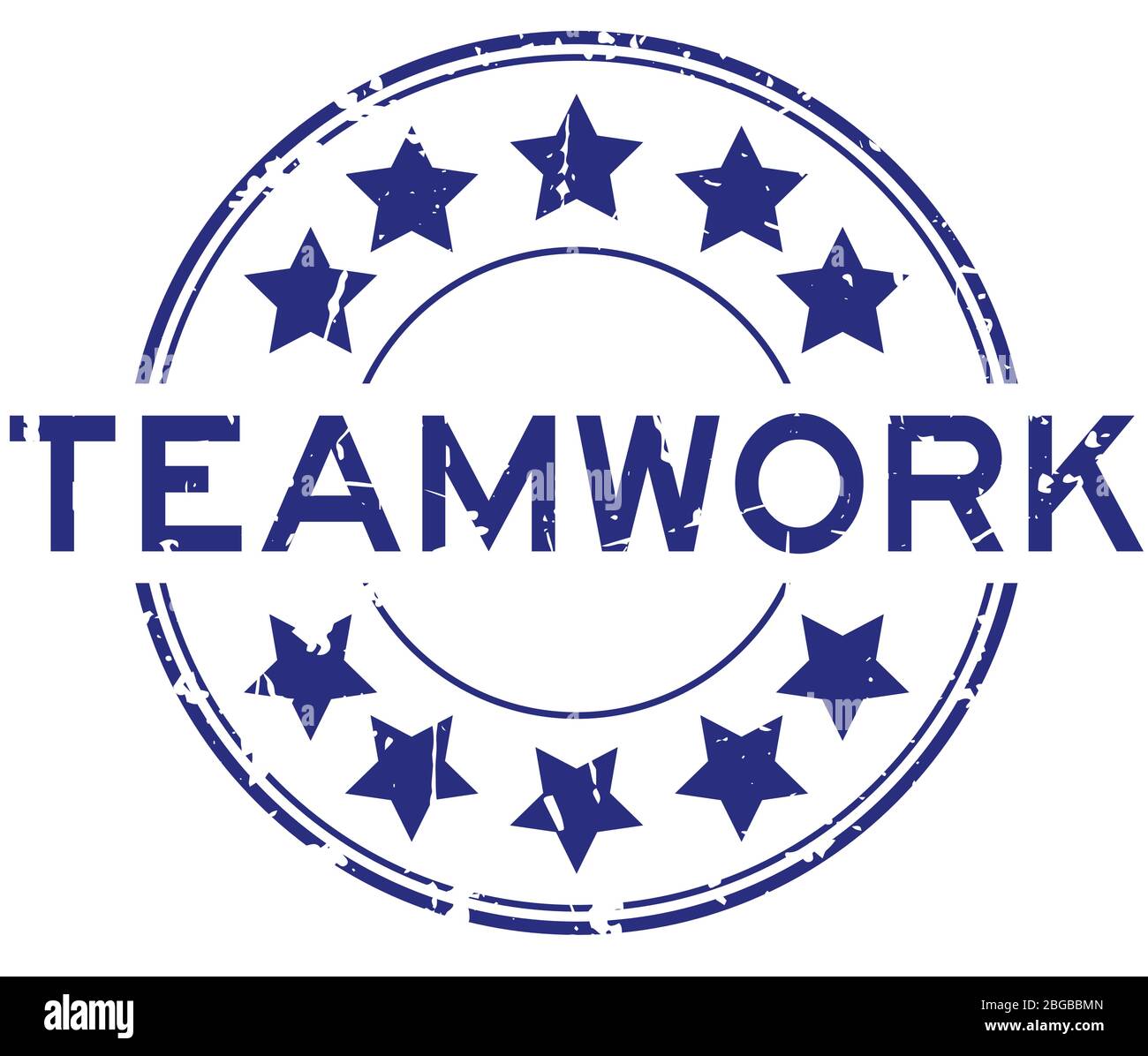 Grunge blue teamwork word round rubber seal stamp on white background Stock Vector Image & Art ...