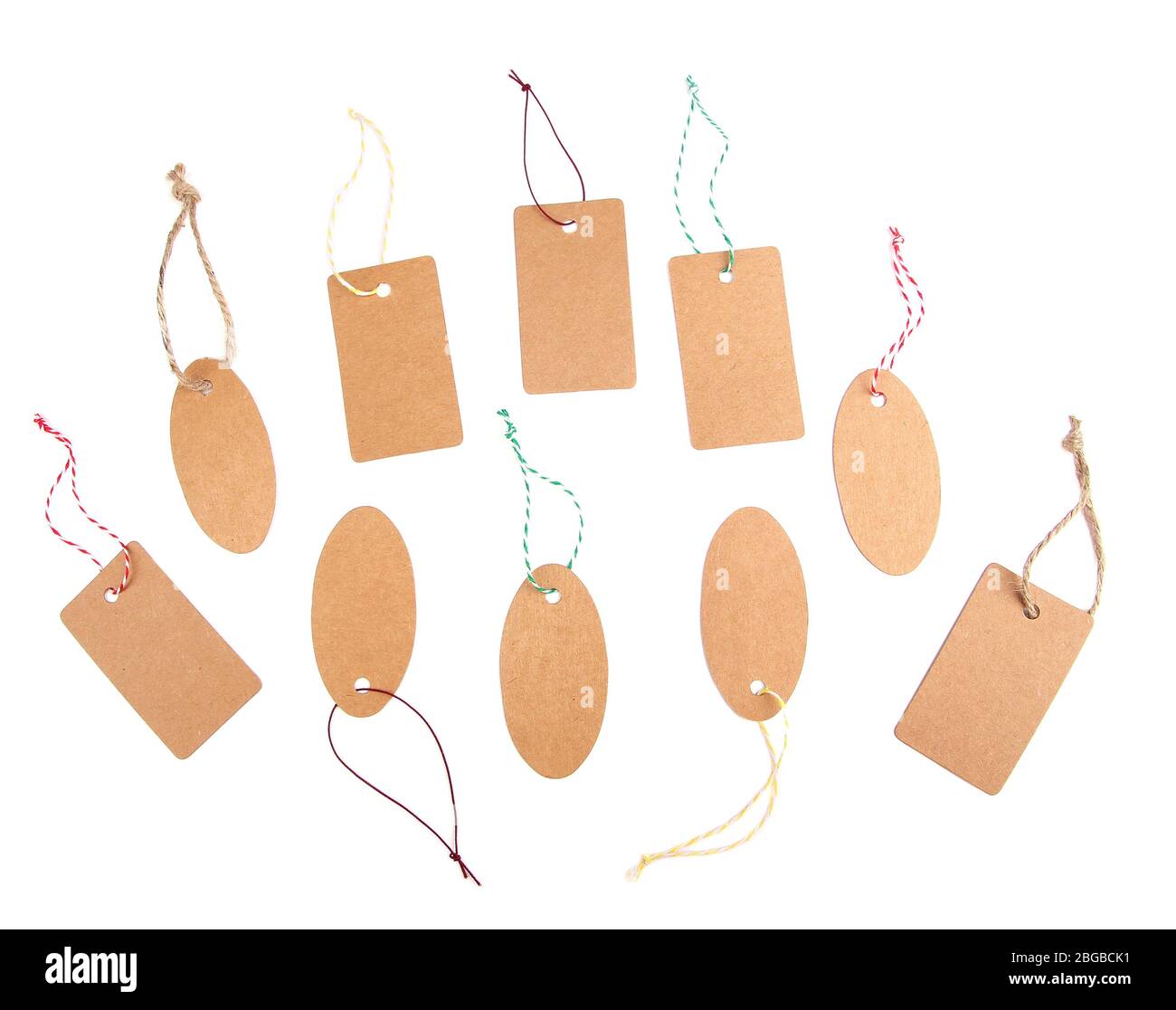 Cardboard blank tags set Cut Out Stock Images & Pictures - Alamy