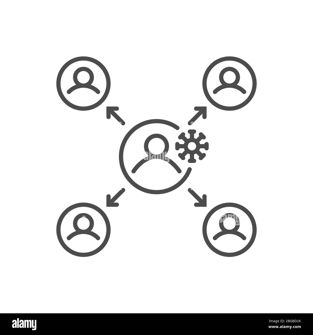 Contagious disease transmission Black and White Stock Photos & Images ...