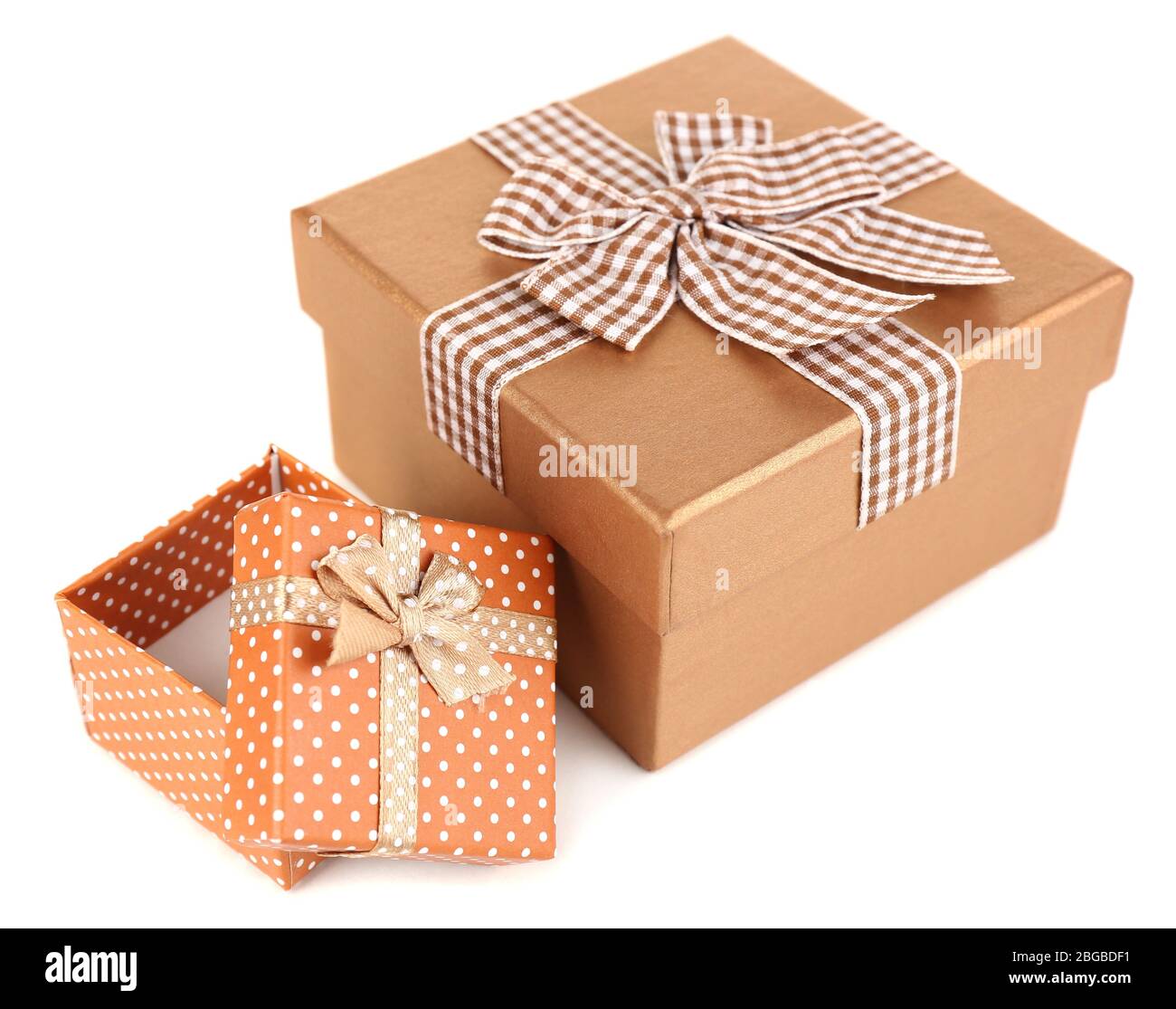 Gift boxes isolated on white Stock Photo - Alamy