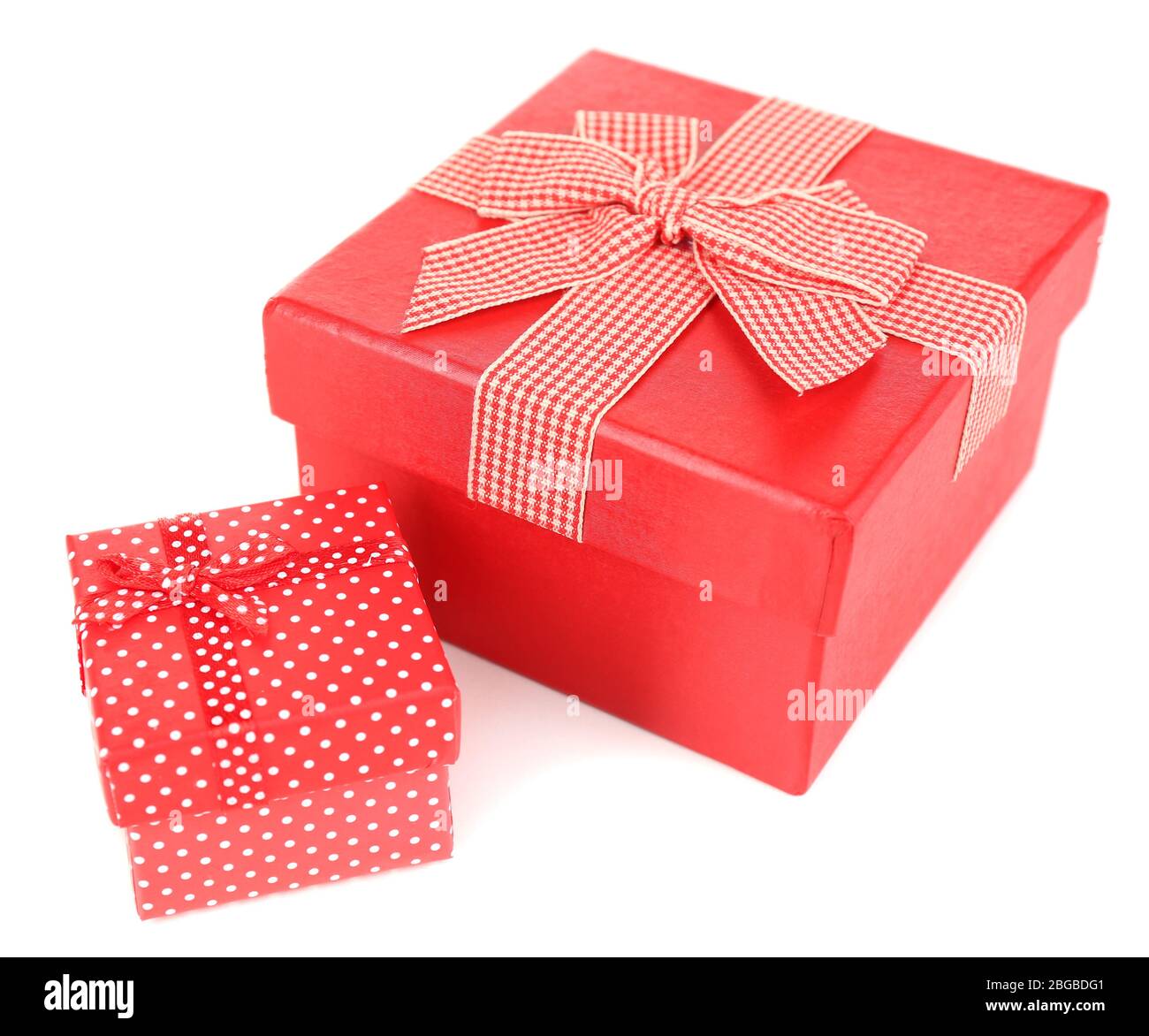 Gift boxes isolated on white Stock Photo - Alamy