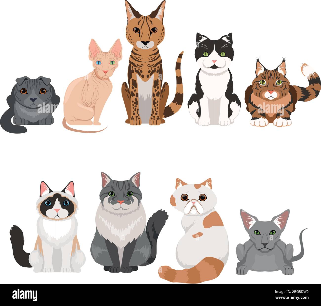 Cat and kittens Stock Vector Images - Alamy